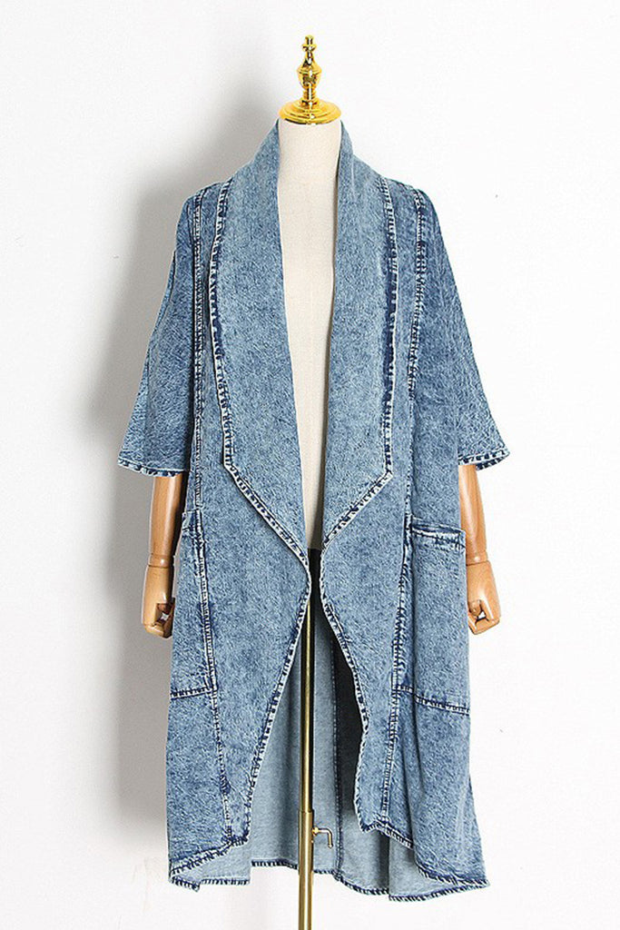 LIGHTWEIGHT DENIM CARDIGAN
